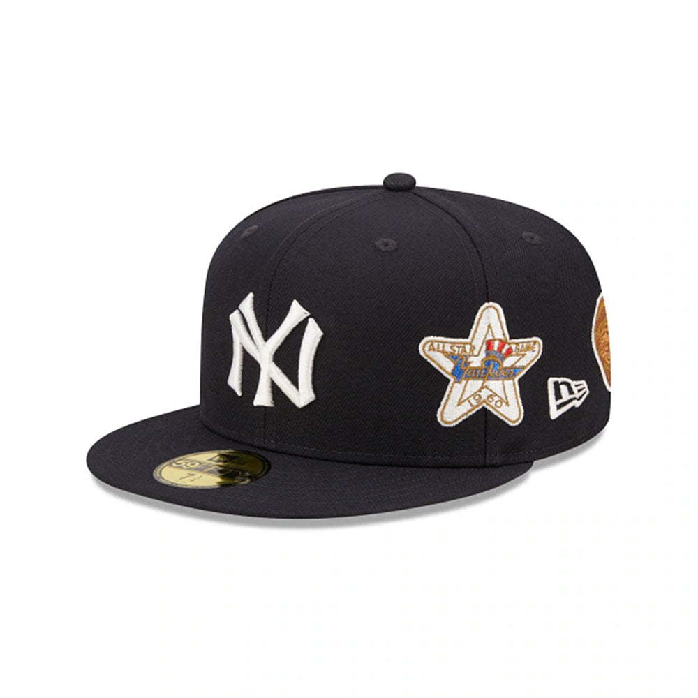 New Era New york yankees cooperstown multi patch navy 59fifty fitted ...